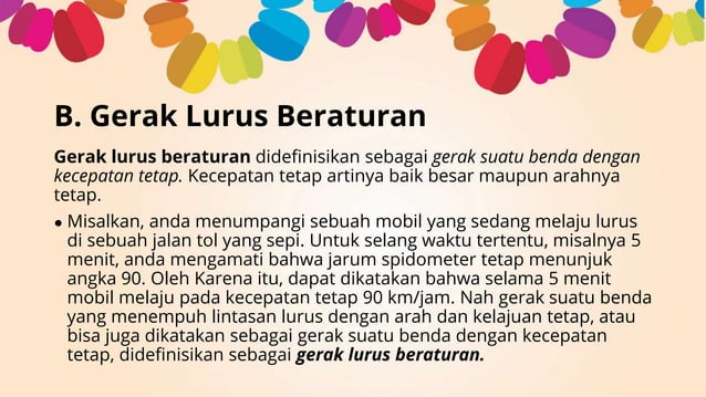 KINEMATIKA GERAK LURUS ( GLB DAN GLBB ) FISIKA SMA KELAS 10 | PPTX