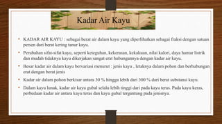PPT Fisika Kayu "Hubungan Kayu dengan Air" | PPTX