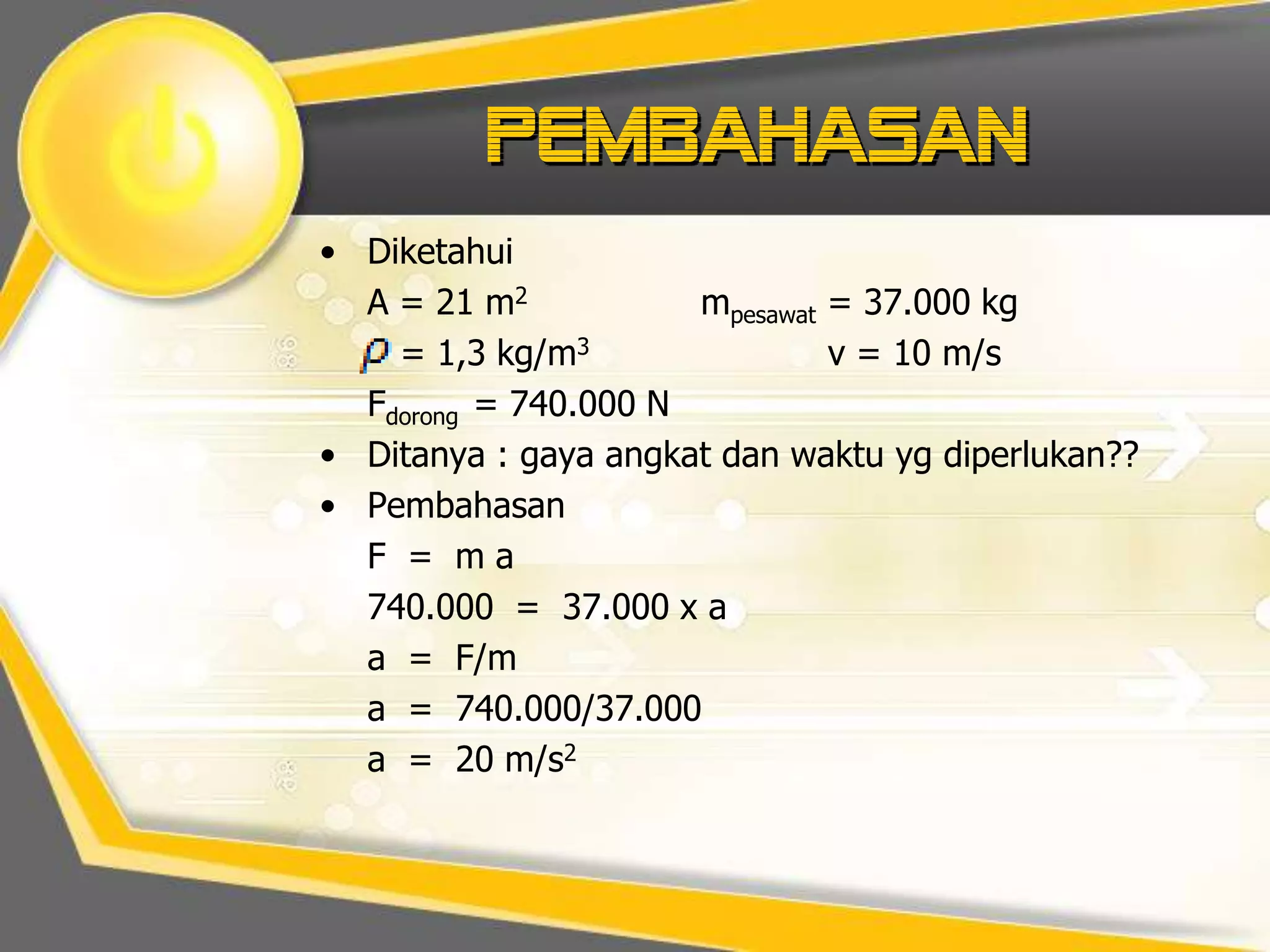 PPT fisika pesawat | PPTX