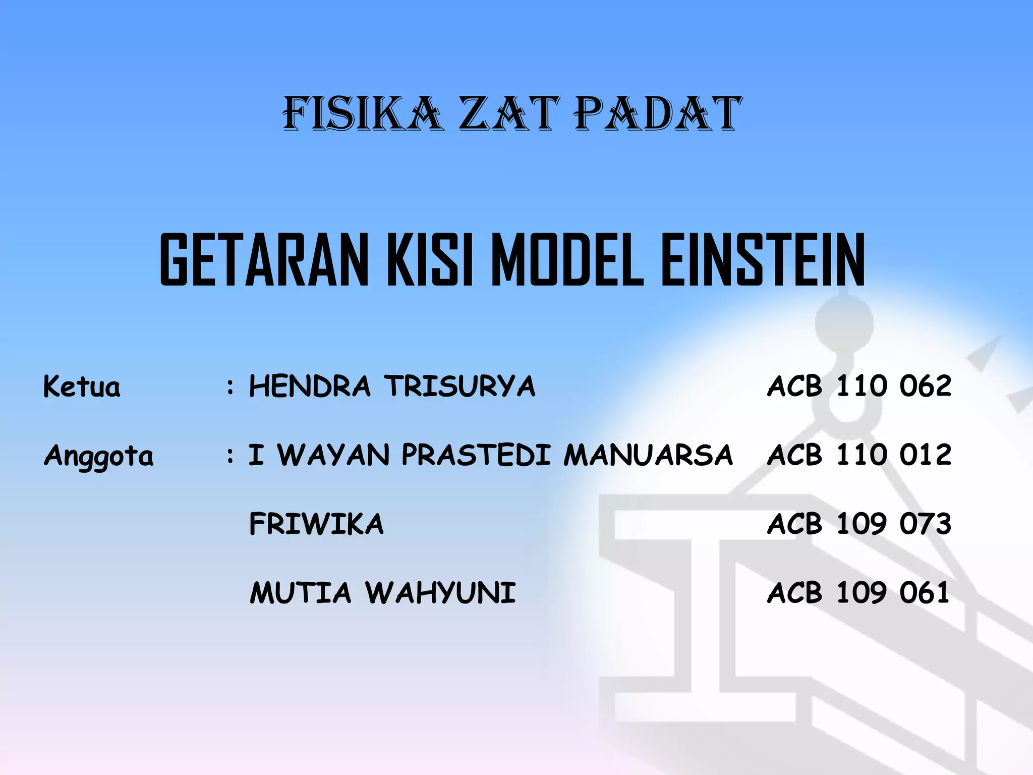 Fisika Zat Padat | PPTX