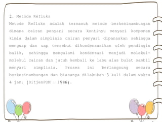 PPT fitokima ekstraksi metode panas | PPTX