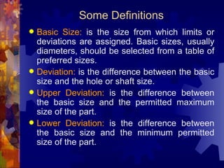 Ppt Fits Tolerances[1] | PPT