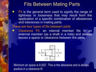 Ppt Fits Tolerances[1] | PPT