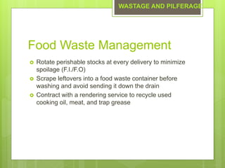 IMPACT OF WASTAGE AND PILFERAGE IN FOOD AND BEVERAGE SERVICE | PPTX
