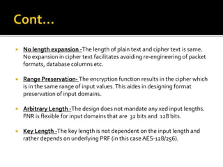 Ppt fnr arbitrary length small domain block cipher proposal | PPTX