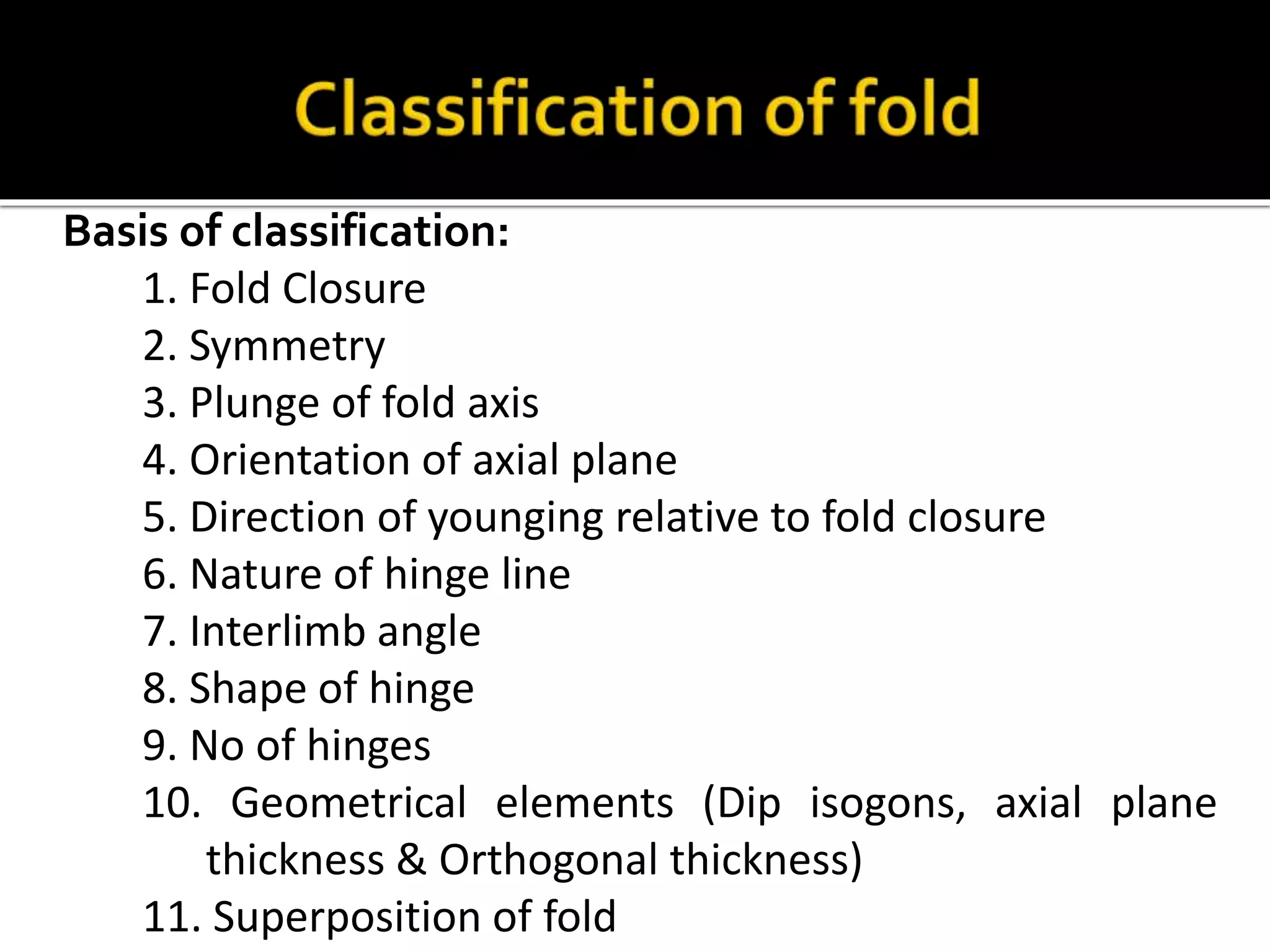 Fold & its classification | PPTX