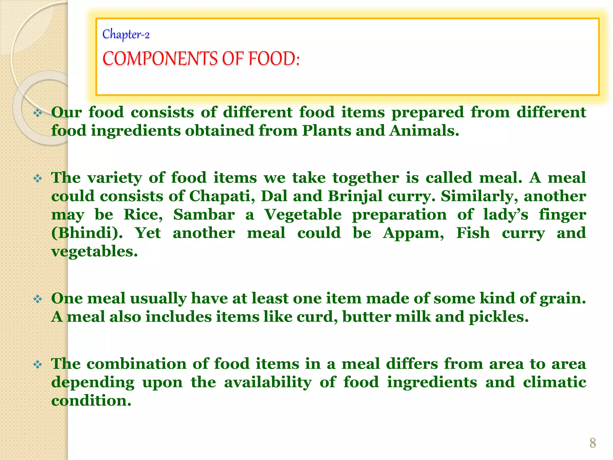Ppt {food and its components} | PPTX