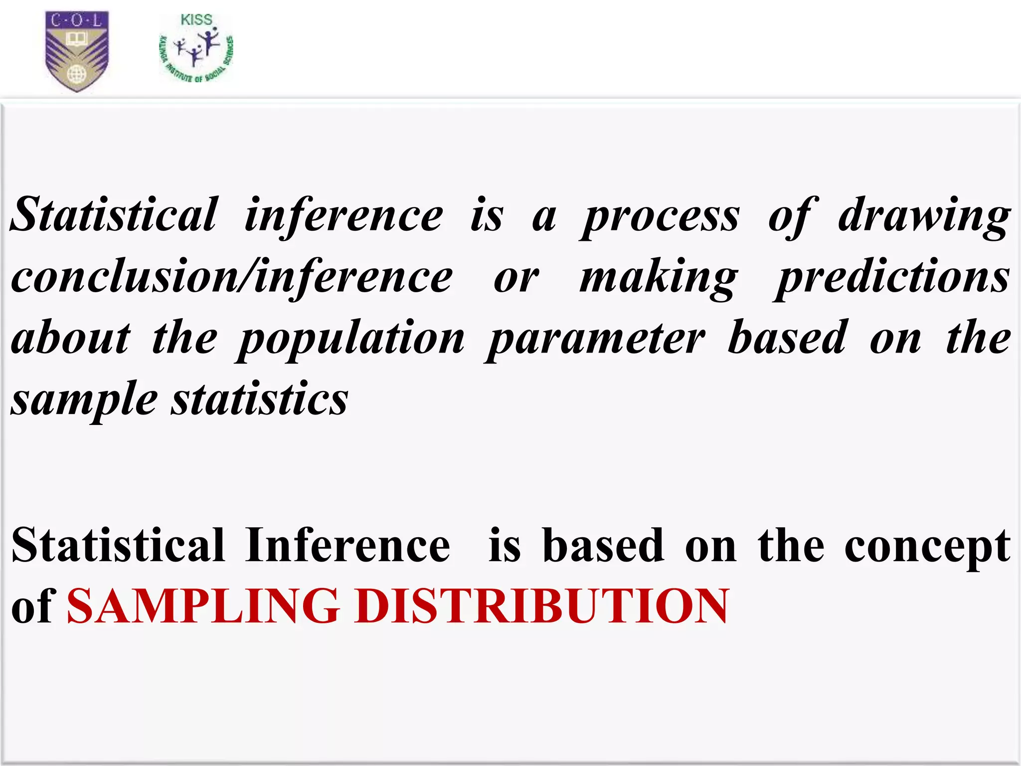 Ppt for 1.1 introduction to statistical inference | PPT