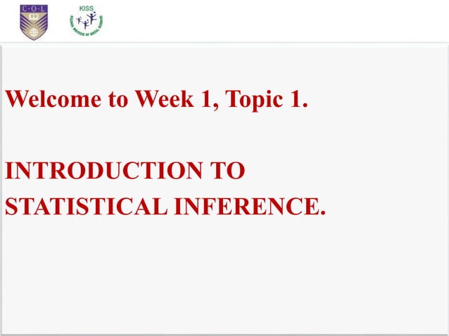 Ppt for 1.1 introduction to statistical inference | PPT