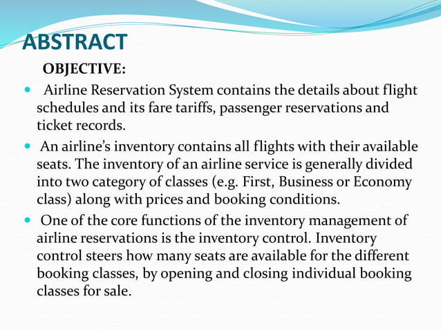 PPT For Airline Reservation System (pooja).ppt