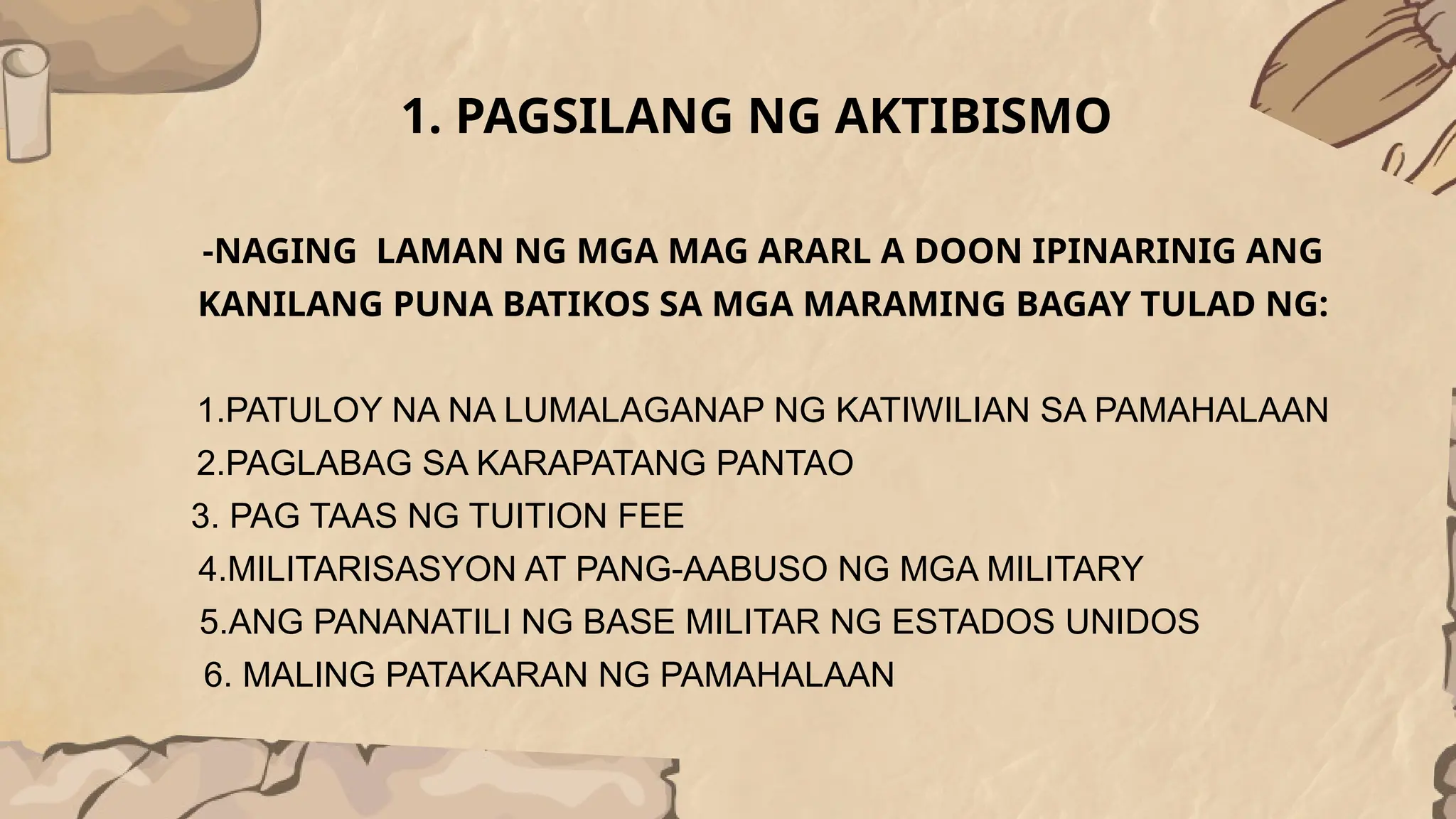 natatalakay ang mga programang ipinatupad ng ibat ibang administrasyon sa pag tugon sa mga ...