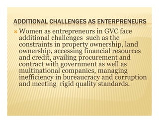 Gender and Global Value Chain | PPT