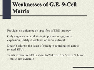 Ppt for bcg & ge nine cell matrix | PPT