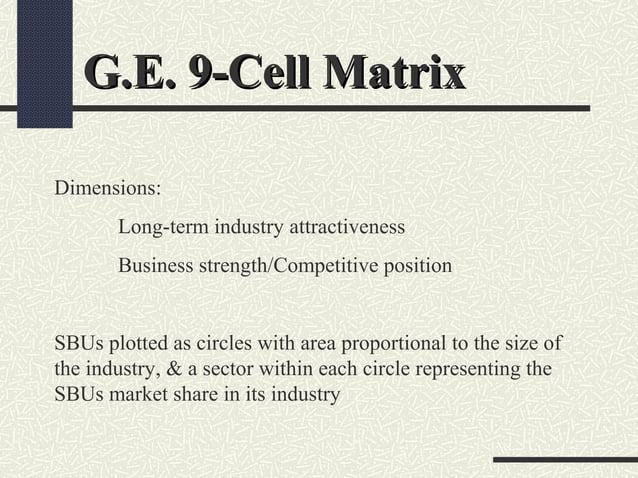 Ppt for bcg & ge nine cell matrix | PPT