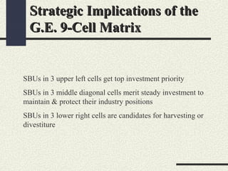 Ppt for bcg & ge nine cell matrix | PPT