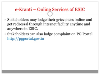 AN INSIGHT INTO ESI SCHEME , Shri Alok Gupta Dy. Director ESIC | PPT