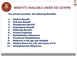 AN INSIGHT INTO ESI SCHEME , Shri Alok Gupta Dy. Director ESIC | PPT