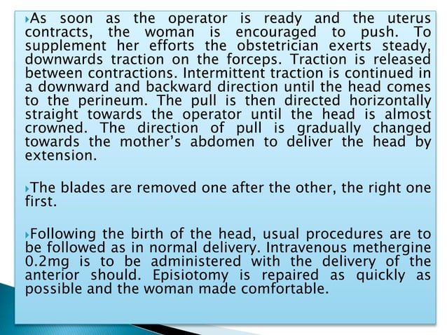 forceps delivery | PPTX | Pregnancy | Reproductive Health
