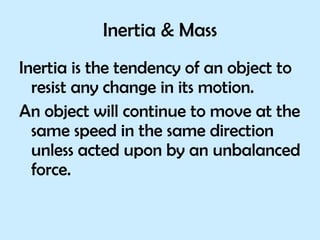 Ppt Forces, Mass, Inertia | PPT