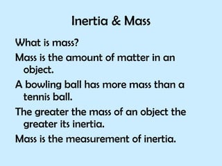 Ppt Forces, Mass, Inertia | PPT