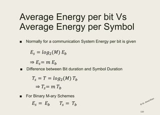 M-ary Modulation, noise modelling, bandwidth, Bandpass Modulation | PDF