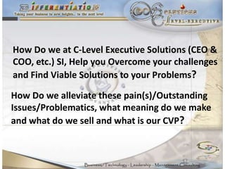 Ppt For C Level Executive Solutions | PPTX