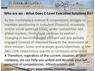 Ppt For C Level Executive Solutions | PPTX
