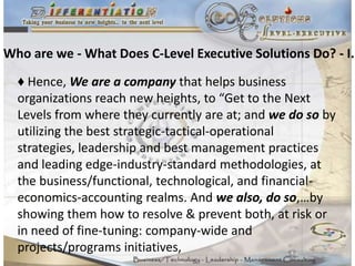 Ppt For C Level Executive Solutions | PPTX