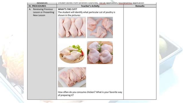 PPT for COT Methods of Cooking Poultry.pptx | Cooking | Food & Drink