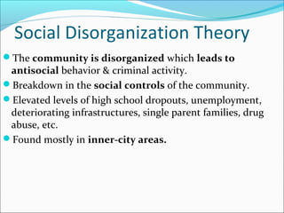 Ppt for SOCIAL DISORGANISATION theory | PPT
