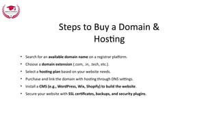 Ppt for Domain and Hosting.pptx | Digital CourseAI | PPTX