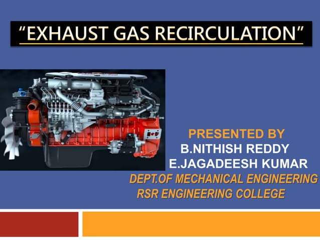 EXHAUST GAS RECIRCULATION | PPTX | Automotive