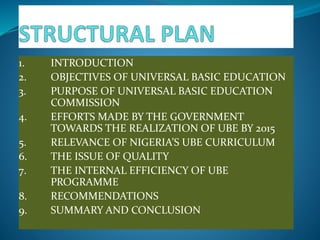 ACHIEVING UNIVERSAL BASIC EDUCATION IN NIGERIA: ISSUES OF RELEVANCE ...