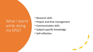 Example powerpoint for EPQ AQA course PowerPoint | PPT