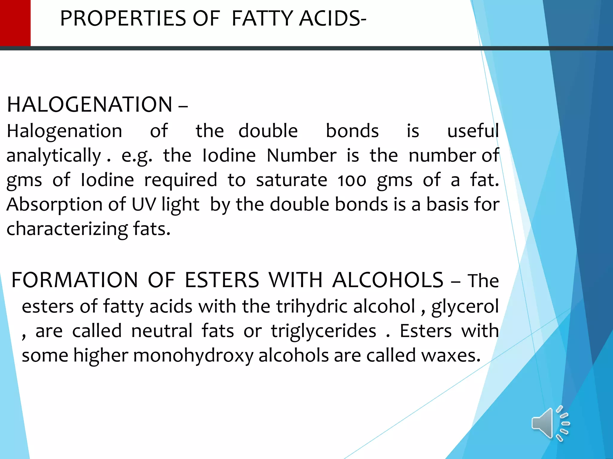 Fatty acids ppt - nomenclature & properties- By Sumati Hajela | PPTX