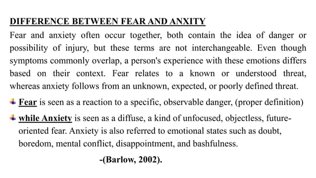 Fear and Anxiety management | difference between fear and anxiety ...