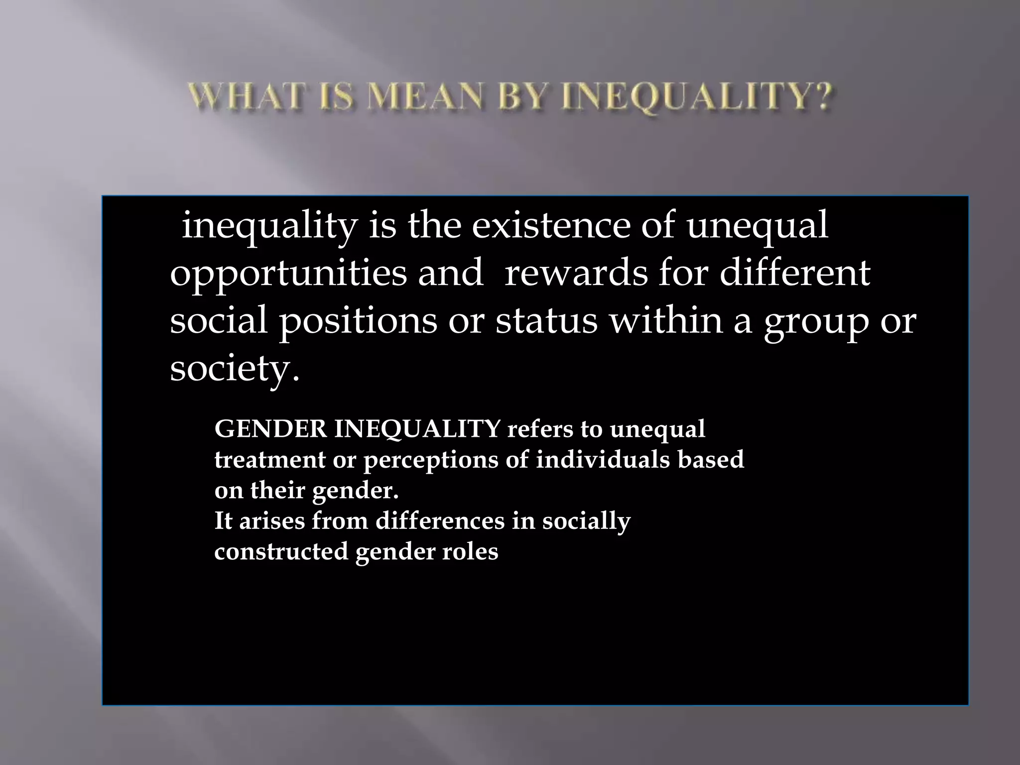 Gender inequality in india | PPTX