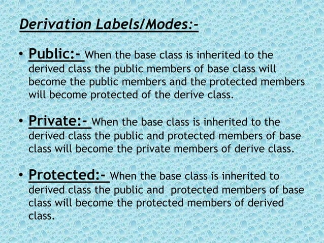 Presentation On Inheritance Concept In C Ppt Programming Languages Computing