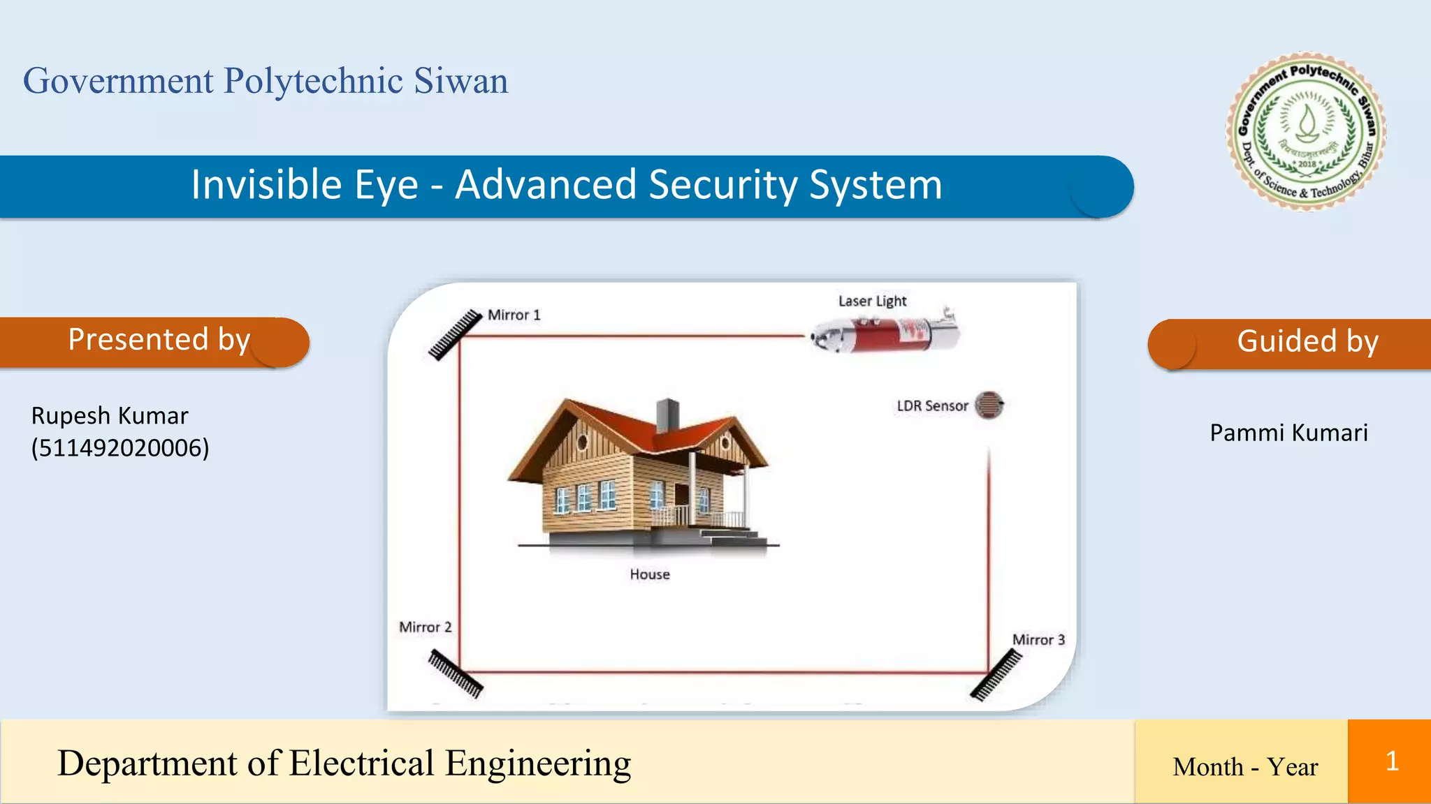 PPT for Invisible Eye - Advanced Security System.pptx | Consumer ...