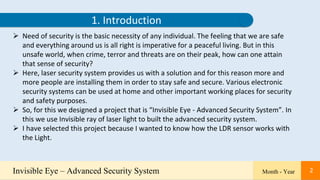 PPT for Invisible Eye - Advanced Security System.pptx | Consumer ...