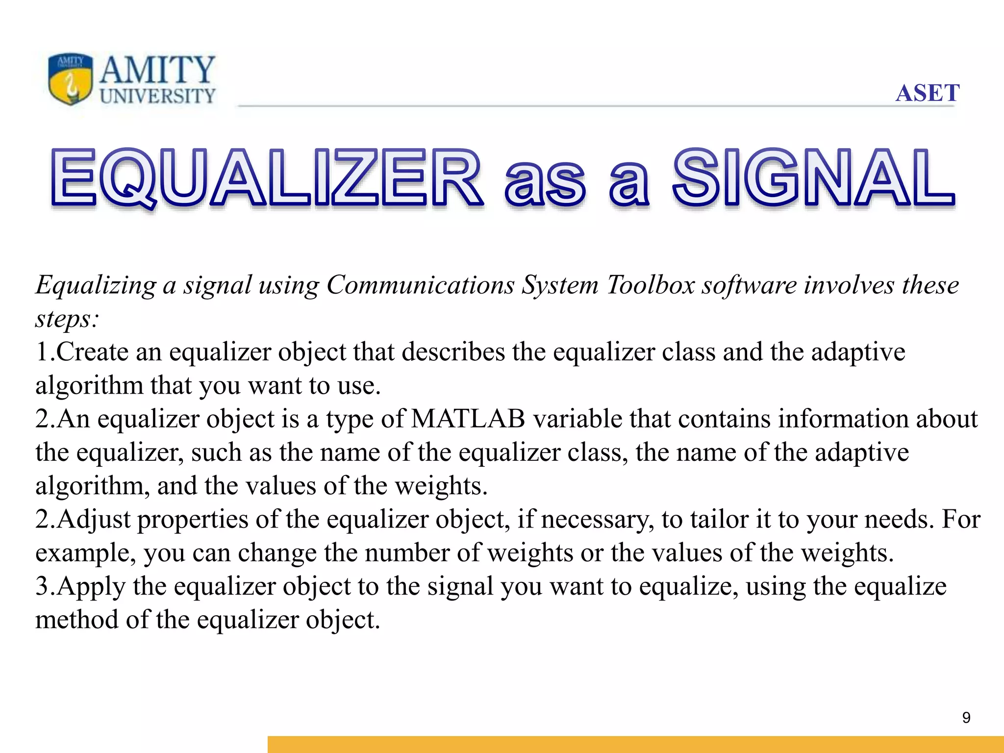 CHANNEL EQUALIZATION by NAVEEN TOKAS | PPTX