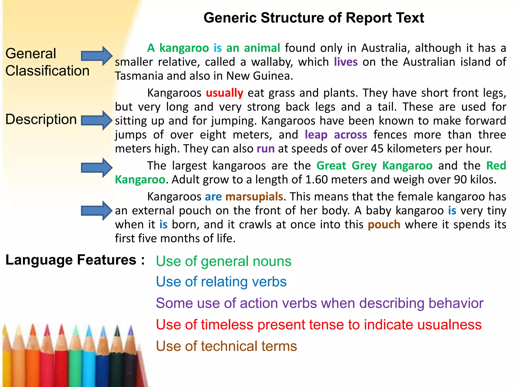 Ppt for material of report text | PPTX