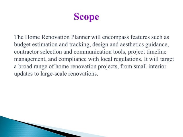 PPt format for CPP home renowation planning platform using android ...