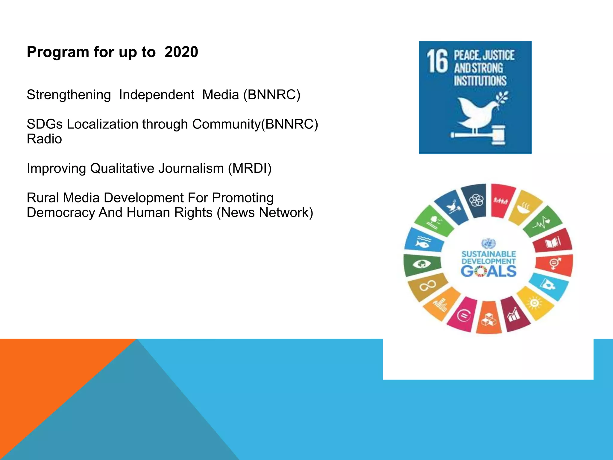 SDGs Implementation Review (SIR) Report: Community Radio Broadcasting for Empowering Rural ...