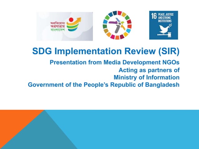 SDGs Implementation Review (SIR) Report: Community Radio Broadcasting ...