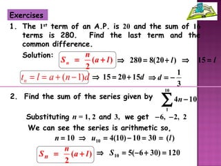 Ppt formula for sum of series | PPT