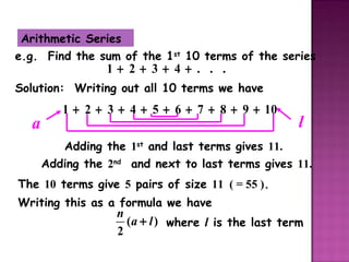 Ppt formula for sum of series | PPT