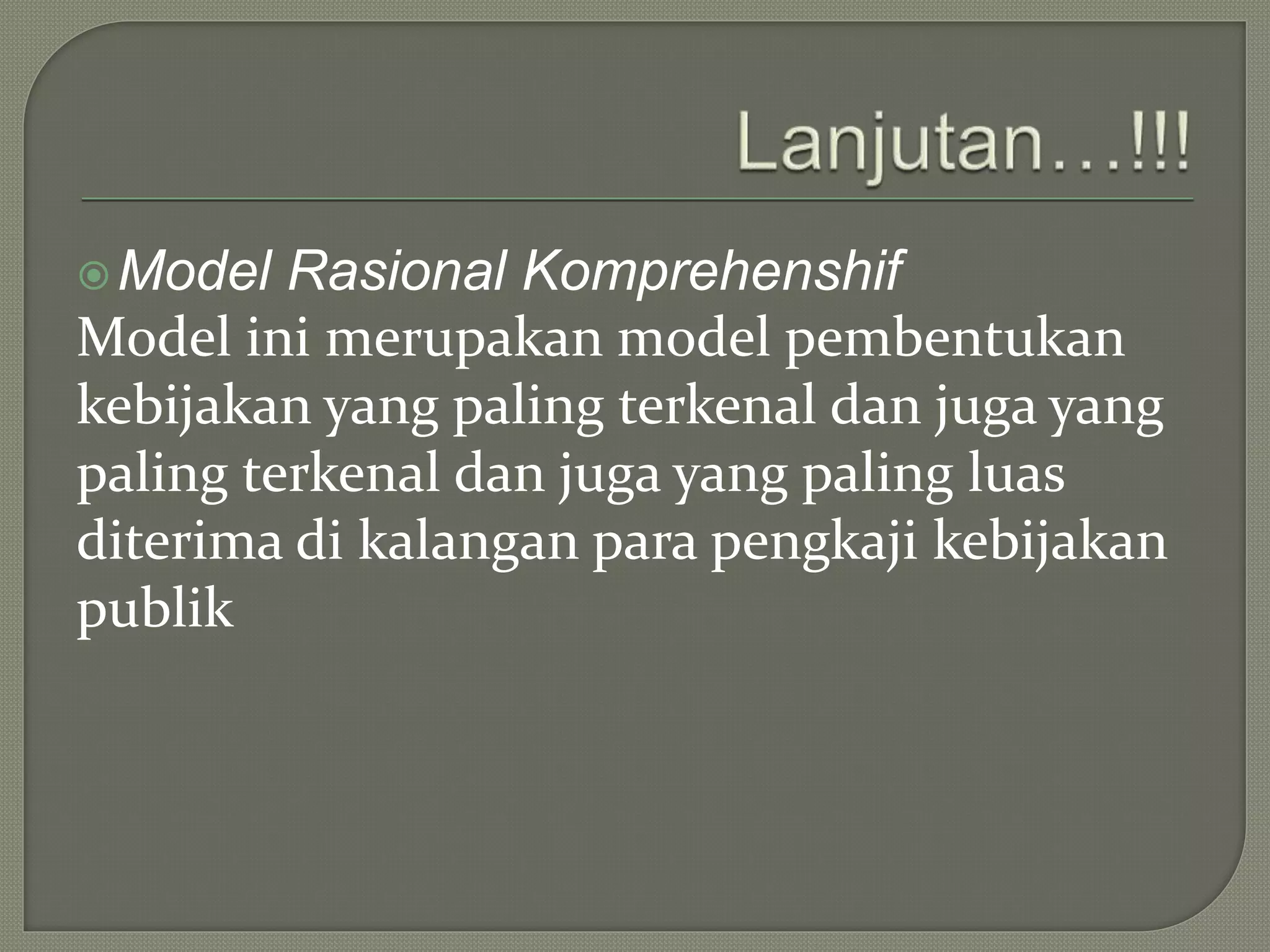 Formulasi kebijakan | PPTX