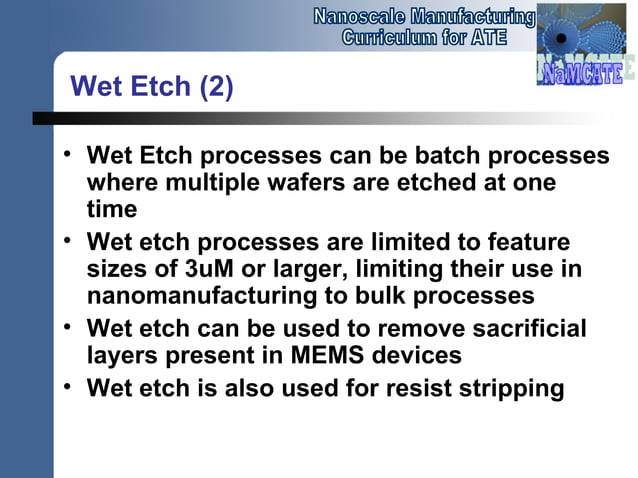 wet etching | PPT