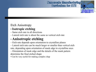 wet etching | PPT